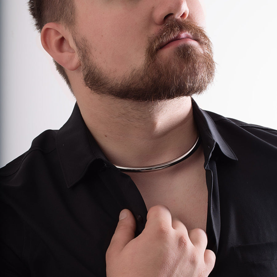 Eternity Collar in Titanium with Bright Polished Finish - Eternity